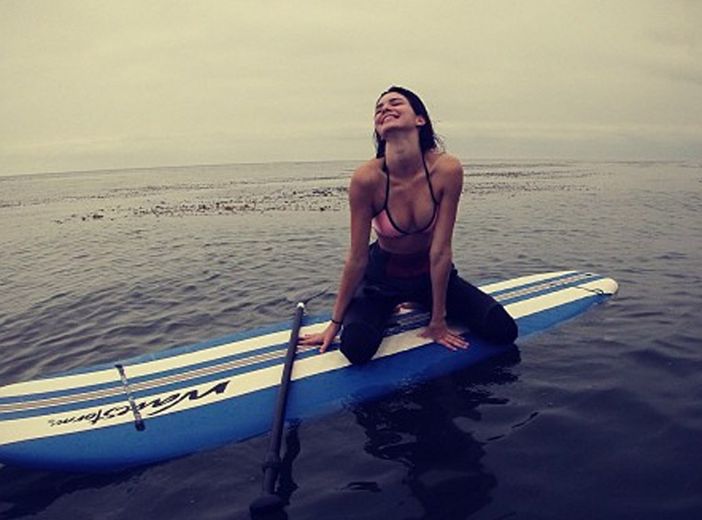 Kendall Jenner Poses On A Paddleboard E Online Ca